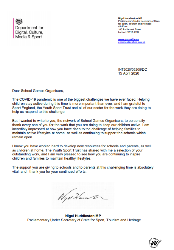 Your School Games - SGOs receive government recognition for brilliant ...
